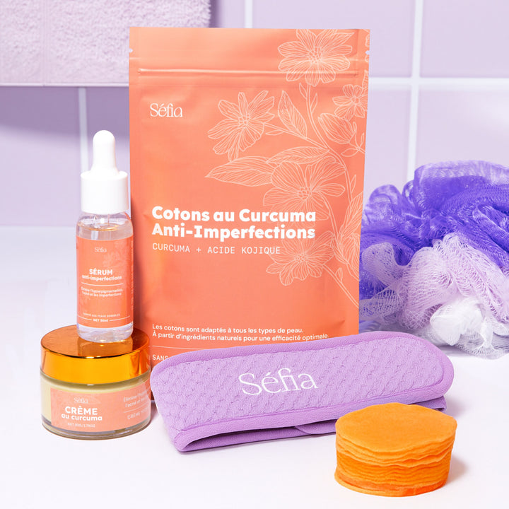 Séfia | Votre routine anti-taches brunes | Curcuma & Acide Kojique